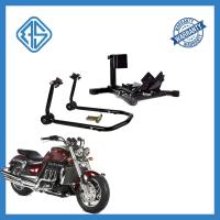 China Anti-Slip Coating Movable Motorcycle Stand Heavy Steel Iron Front Wheel Paddock Stand for sale