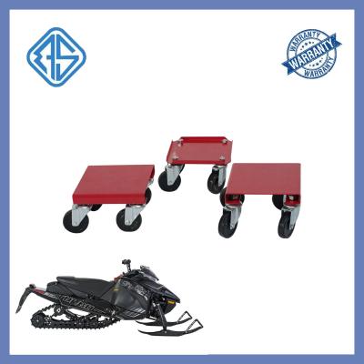 China Heavy Duty Drivable Snowmobile Dollies Gravel PP Wheel Caster 3mm Thickness Steel for sale