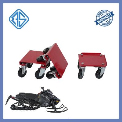 China Painted Steel  Big Wheel  Drivable Snowmobile Dollies 1500 Pounds PVC Wheel for sale