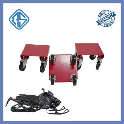 China Alloy Steel Snowmobile Wheel Dollies Moving Rubber Cover 8 Inch Plate for sale