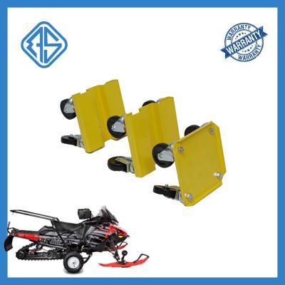 China 1500lbs Snowmobile Moving Wheels 3 Inch Rubber Load Snowmobile Dolly Casters for sale