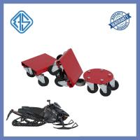 China Red Big Wheel Snowmobile Dolly Painted Steel Ski Dolly Set 8 Inch 1500LBS for sale
