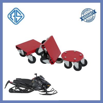 China Red Big Wheel Snowmobile Dolly Painted Steel Ski Dolly Set 8 Inch 1500LBS for sale