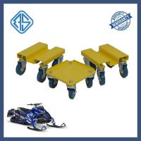 China Bind Belt Snowmobile Dolly Cart Heavy Duty 3 Inch Rubber Wheel Casters for sale