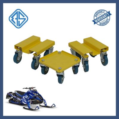 China Bind Belt Snowmobile Dolly Cart Heavy Duty 3 Inch Rubber Wheel Casters for sale