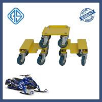 China Solid Rubber Snowmobile Cart Dolly Flat Pad Motorcycle Trolley 3 Pieces Set for sale