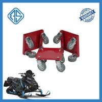 China Red Rectangle Snowmobile Wheel Dollies Steel Strong Bearing Capacity for sale