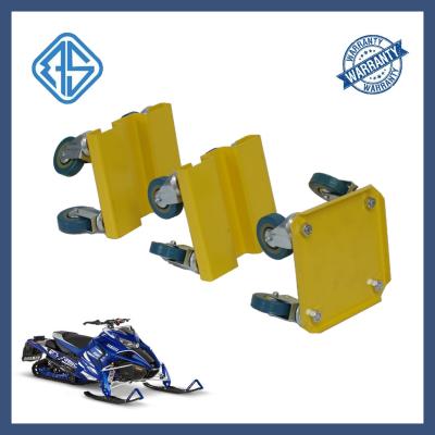 China 3 PCS Anti-Rust Snowmobile Moving Cart 360 Degree Snowmobile Dolly For Gravel for sale