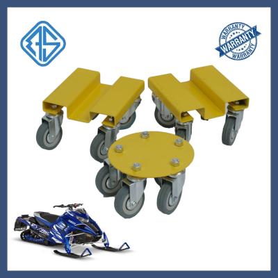 China Nylon Strap Vehicle Dolly Wheel PVC Yellow 1500LBS Motorcycle Dolly For Garage for sale