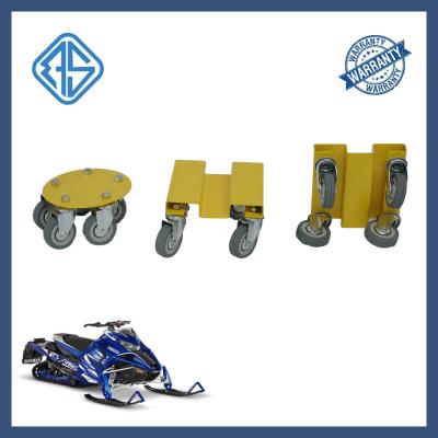 China Steel Anti Rust Snowmobile Dolly Set Gravel V Slide PVC Rotary Casters for sale