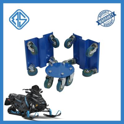 China 10 Inch Plate 1500 LBS Blue Snowmobile Ski Dollies Strong Bearing Capacity Sled Dolly Set for sale