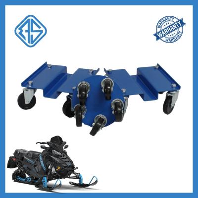 China Portable Auxiliary Heavy Duty Snowmobile Dolly Cart 8 Inch Plate Rubber Wheel for sale