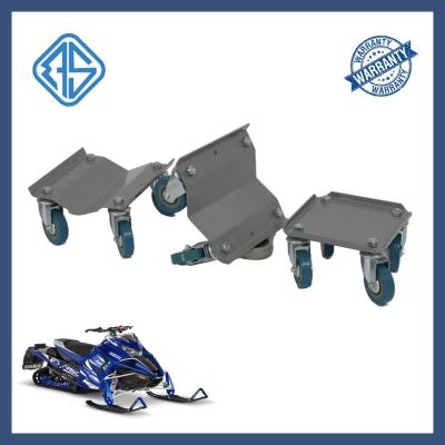 China Mini Grey Steel 1500 Pounds Load-Bearing Snowmobile Dolly Set Rubber Wheels for sale