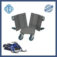 China OEM Mini Gray Steel 1500 Lb Snowmobile Dolly Casters 8 Inch Plate For Gravel for sale