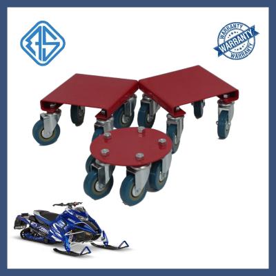 China Sled Roller Snowmobile Mover Dolly Flat 8 Inch Steel Plate Ski Wheels for sale