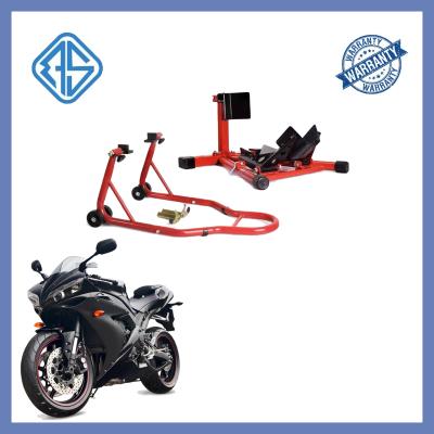 China Resist Compression Motorcycle Stands Set PVC 1500lbs Motorbike Front Wheel Chock for sale