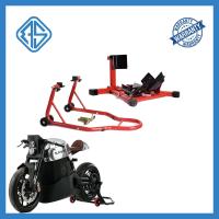 China Red Motorcycle Wheel Lift Stands Jack Powder Coating Supporting for sale