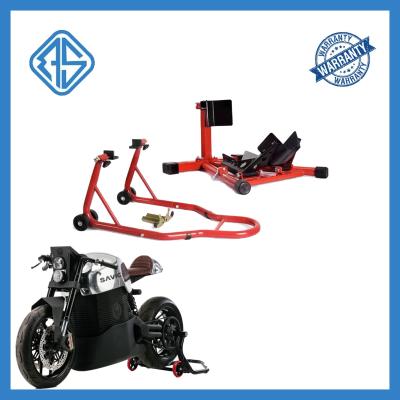 China Red Motorcycle Wheel Lift Stands Jack Powder Coating Supporting for sale