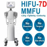 China Body Slimming HIFU Face Lift Machine 4MHz 7MHz Reduce Nasolabial Folds Frown Lines for sale