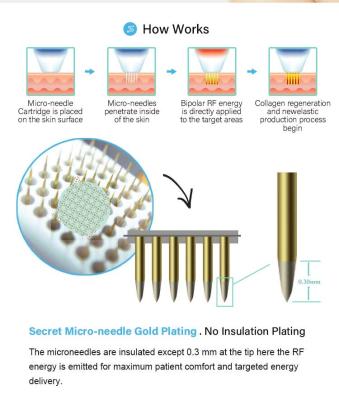 China Skin Tightening Microneedle Fractional Rf Machine 10 Pins for sale