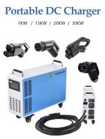 China 20KW GB/T Portable EV Charging Unit Movable EVSE Solar Electric Car Charger for sale