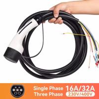China OEM 32A EV Charging Plug 7.3kw Ev Type 2 Charging Plug With 5m Cable for sale
