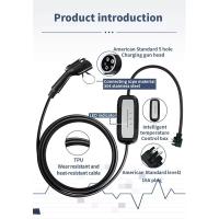 China Portable 3.5Kw Type 2 EV Plug / Type 1 EV  Plug 16A 5 Meters Cable for sale