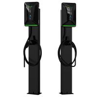 China 7KW 11KW 21KW Black Column-Type Floor-Standing Electric Vehicle AC Charging Pile for sale