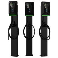 China 7KW 11KW 21KW Black Column-Type Floor-Standing Electric Vehicle AC Charging Pile for sale