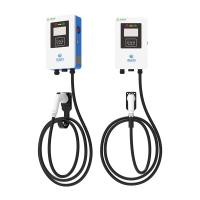 China 7KW/32A Blue And White Wall-Mounted / Post-Type Single-Gun Electric Vehicle Charging Pile for sale