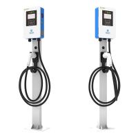 China 7KW 11KW 21KW Blue And White Column / Floor-Standing Single-Gun Electric Vehicle AC Charging Pile for sale