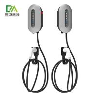 China Mckee 7KW 11KW 21KW Silver Wall-Mounted Single-Gun Electric Vehicle AC Charging Pile for sale