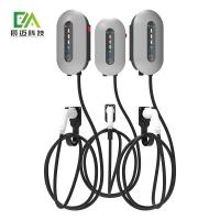 China Mckee 7KW 11KW 21KW Silver Wall-Mounted Single-Gun Electric Vehicle AC Charging Pile for sale