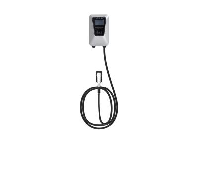 China 7KW 32A Silver Wall-Mounted Column Type Single-Gun Electric Vehicle AC Charging Pile for sale