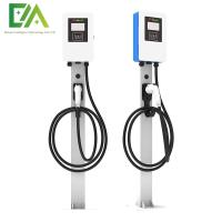 China Type 1 Type 2 7KW 11KW 21KW Blue And White Column / Floor Type Single Gun Electric Vehicle AC Charging Pile for sale