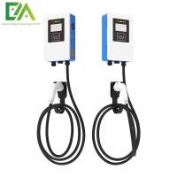China 7KW 11KW 22KW Blue And White Wall-Mounted Electric Vehicle Single Gun AC Charging Pile/Portable Charger for sale