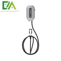China 7KW 11KW 22KW Silver Wall-Mounted Electric Vehicle Single Gun AC Charging Pile / Household Commercial Portable Charger for sale