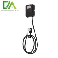 China 7KW 11KW 22KW Black Wall-Mounted Electric Vehicle Single Gun AC Charging Pile / Commercial Portable Charger for sale