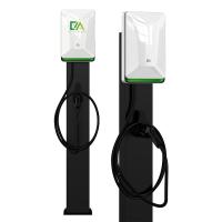 China Pearl White Home / Commercial Column Electric Vehicle Charging Pile 7KW 22KW 32A for sale
