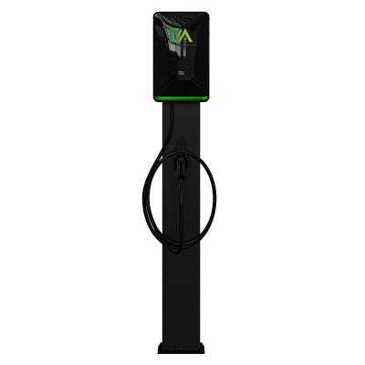 China 7KW 11KW 22KW Pearl White Column / Floor-Standing Single Gun  Electric Vehicle AC Charging Pile for sale