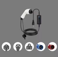 China 7KW 32A 1 Single Phase Electric Portable Charger Type 1 5M 10m Cable Electric Car Charger Wall Box Electric Car Charging Station CEE Plug for sale