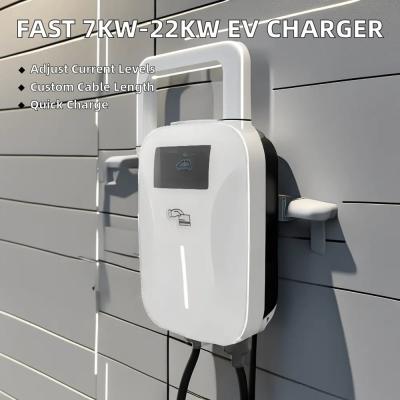 China 7KW 11KW 22KW Car Charger GBT Type 1 Type 2 AC 220V 380V Wall-Mounted Wallbox Electric Car Home Ev Fast Charger for sale