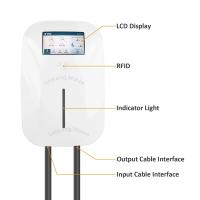 China 7KW RFID Fireproof ABS Wall Mounted Electric Ac Charger New Condition Home Charger Waterproof Screen Operation Board Pile Charging for sale