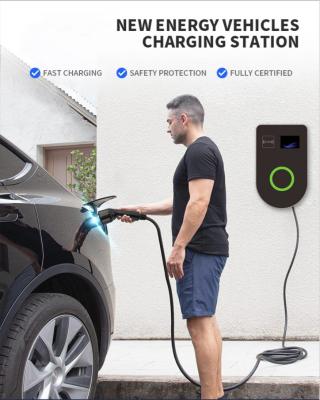 China 7kW 14kw 22kW Type 2 Plug Fast Charging Commercial EV Charger Station Wall-Mounted Charging Socket for sale