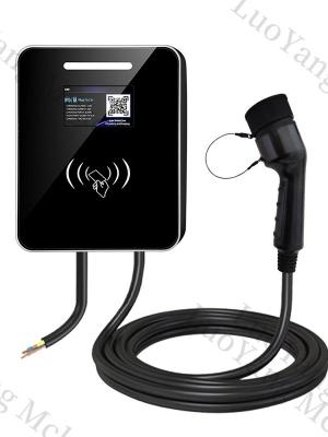 China Portable 22Kw EV Wall Charger 7Kw 11Kw 16A 32A 32 Amp Type 2 Level 2 Home Electric Car Charging Station Wall-Mounted for sale