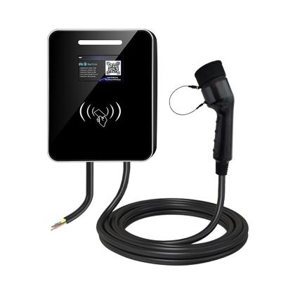 China 7kW Wall-Mounted AC EV Charger Type 2 Socket IP65 RFID Smart APP Control For Home / Commercial for sale
