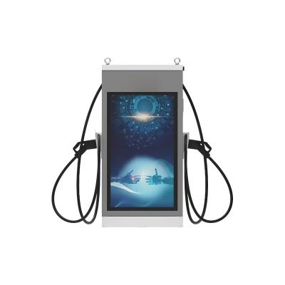 China 180kW HD 55 Inch Digital Signage Advertising Screen EV Charger Public Commercial Fast Charging Station for Business Parking Lot for sale