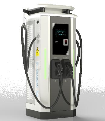 China 80kW DC Fast Charger for New Energy Vehicles Provides efficient and rapid charging for electric vehicles, featuring dual swing-arm connectors and a 10-inch high-brightness color screen for sale