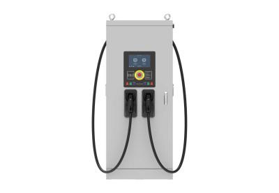 China 160kW DC Fast Dual‑Gun EV Charger with IP54 protection, 7-inch interactive touchscreen, OCPP 1.6J communication protocol, and full-range safety protection. for sale