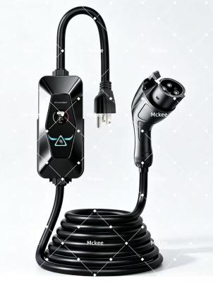 China Q2 Weatherproof Portable EV Charger, -30℃~+50℃ Working Temp, IP54 AC EV Charging Gun for Outdoor & Yard Charging for sale